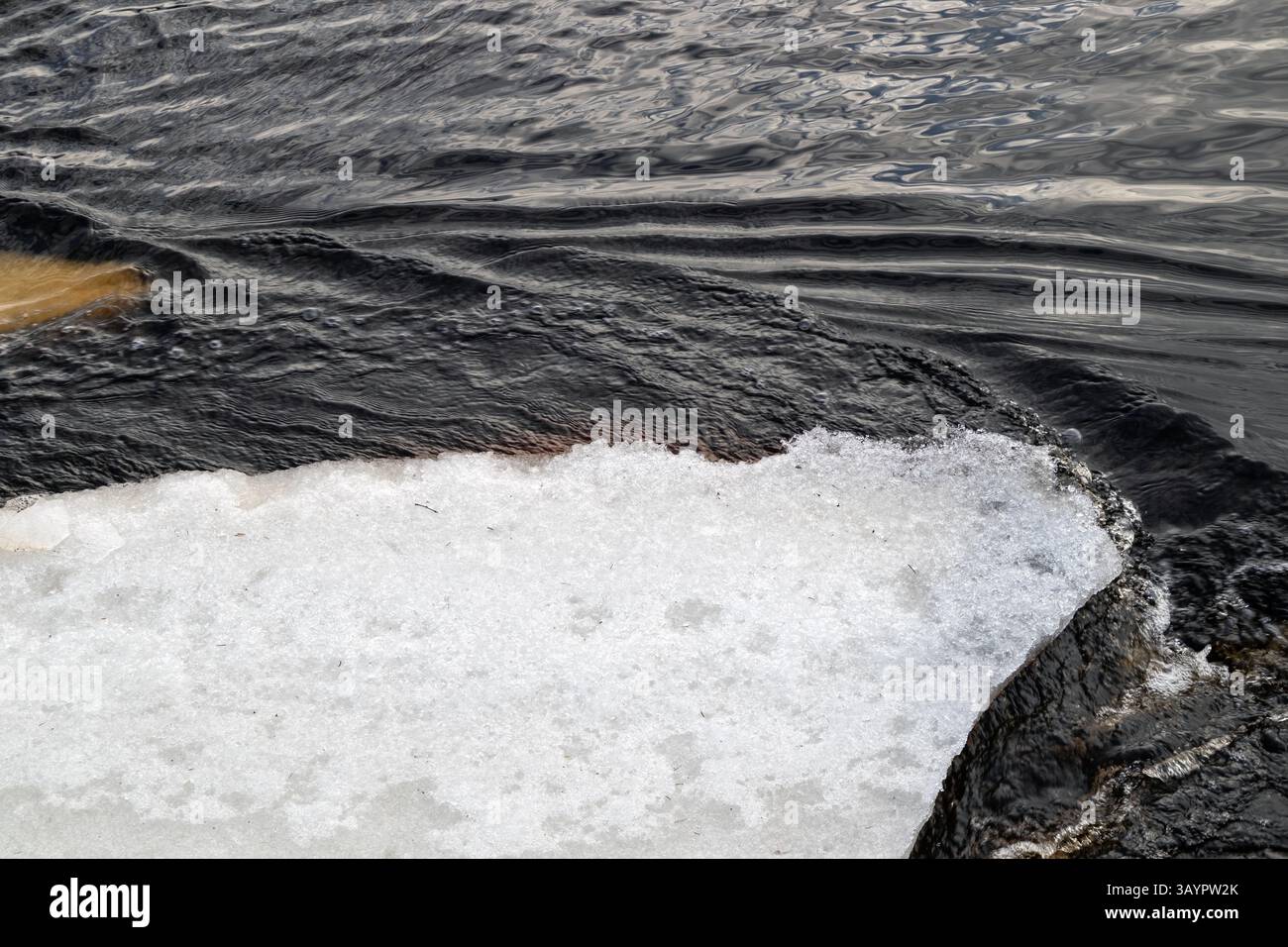 floating spring ice drift on the river Stock Photo - Alamy
