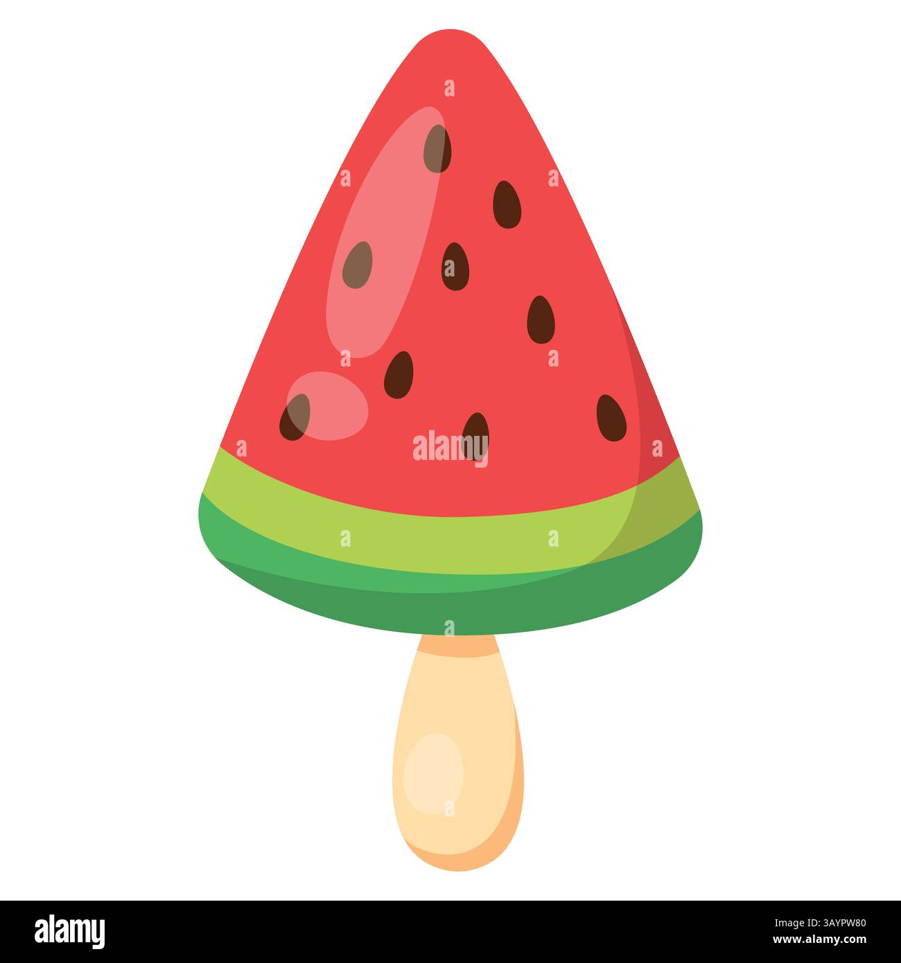 Ice cream watermelon. Hand drawn. Vector illustration Stock Vector ...