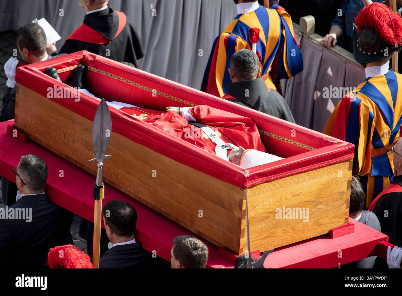 Arrival of the coffin of Pope Francis I at St. Peter's Basilica, April ...