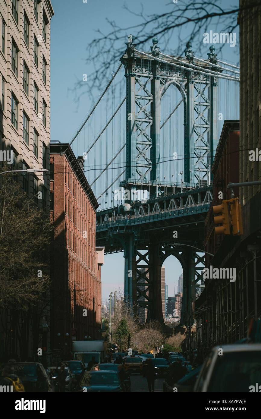 A bridge can be seen connecting two different buildings in a city Stock ...