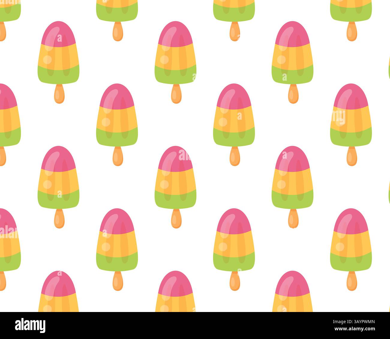 Ice cream pattern. Vector illustration in flat style Stock Vector Image ...