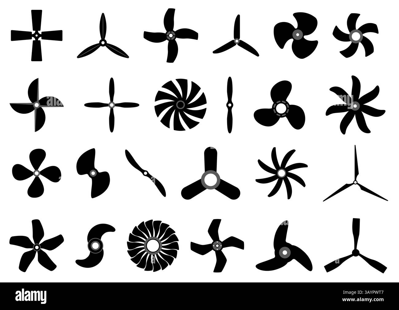 Silhouette wind turbine propellers spinning hi-res stock photography ...