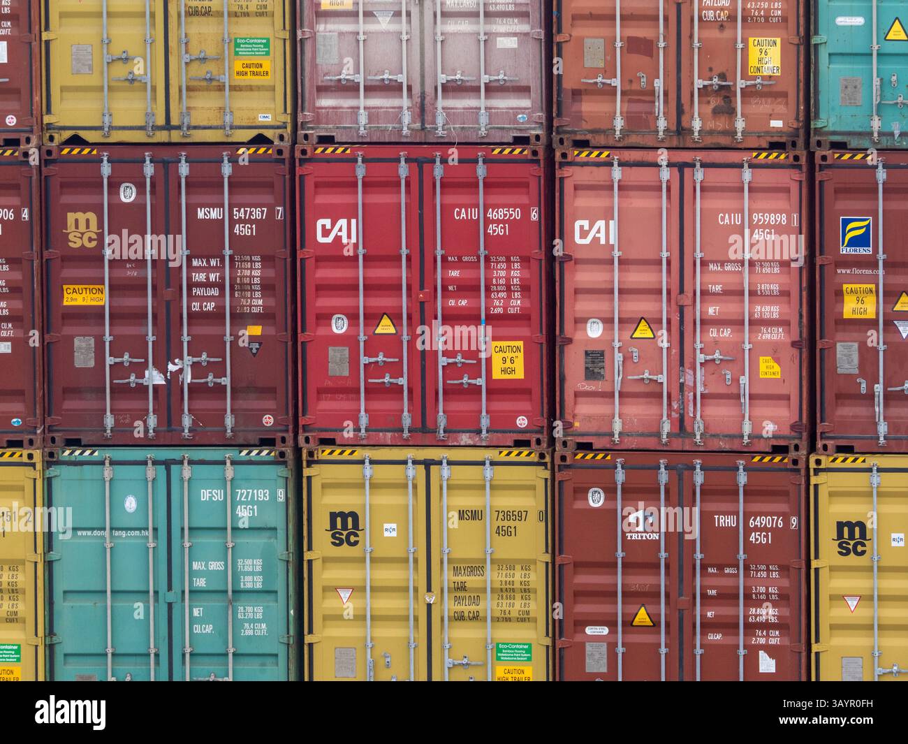 Barry mid Glamorgan Wales UK September 15 2024 Stacked Large steel ...