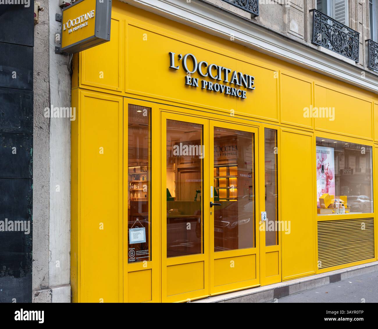 The exterior of 'L'Occitane en Provence shop', a French luxury retailer ...