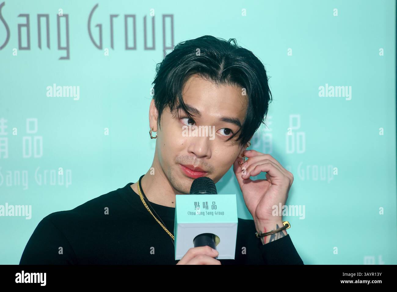 TAIPEI, CHINA - APRIL 23, 2025 - Taiwanese male singer OSN Gao attended ...