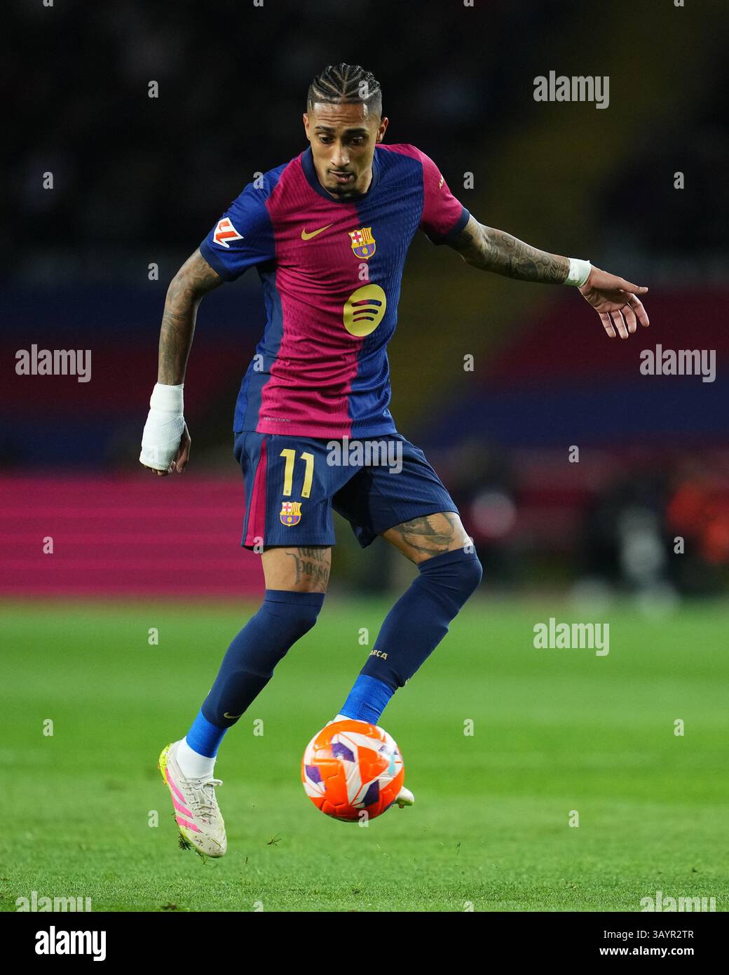 Raphael Dias Belloli Raphinha of FC Barcelona during the La Liga EA ...