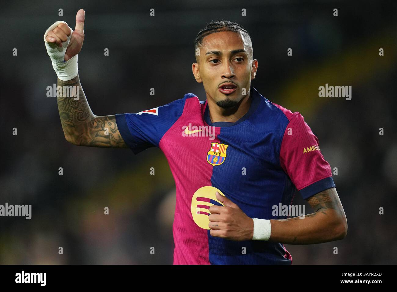 Raphael Dias Belloli Raphinha of FC Barcelona during the La Liga EA ...