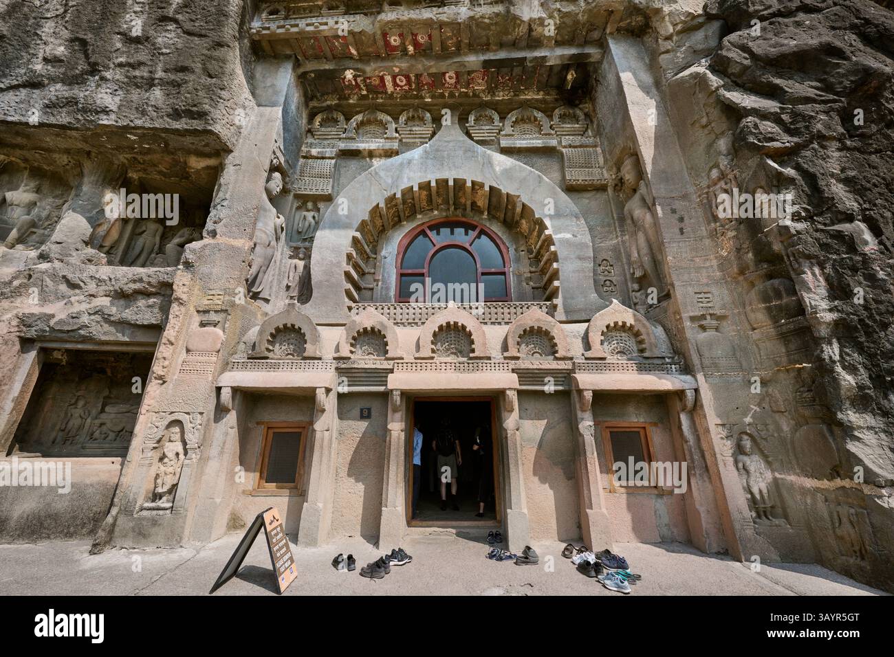 Ajanta caves, Cave No. 9, Aurangabad, India, Asia Stock Photo - Alamy