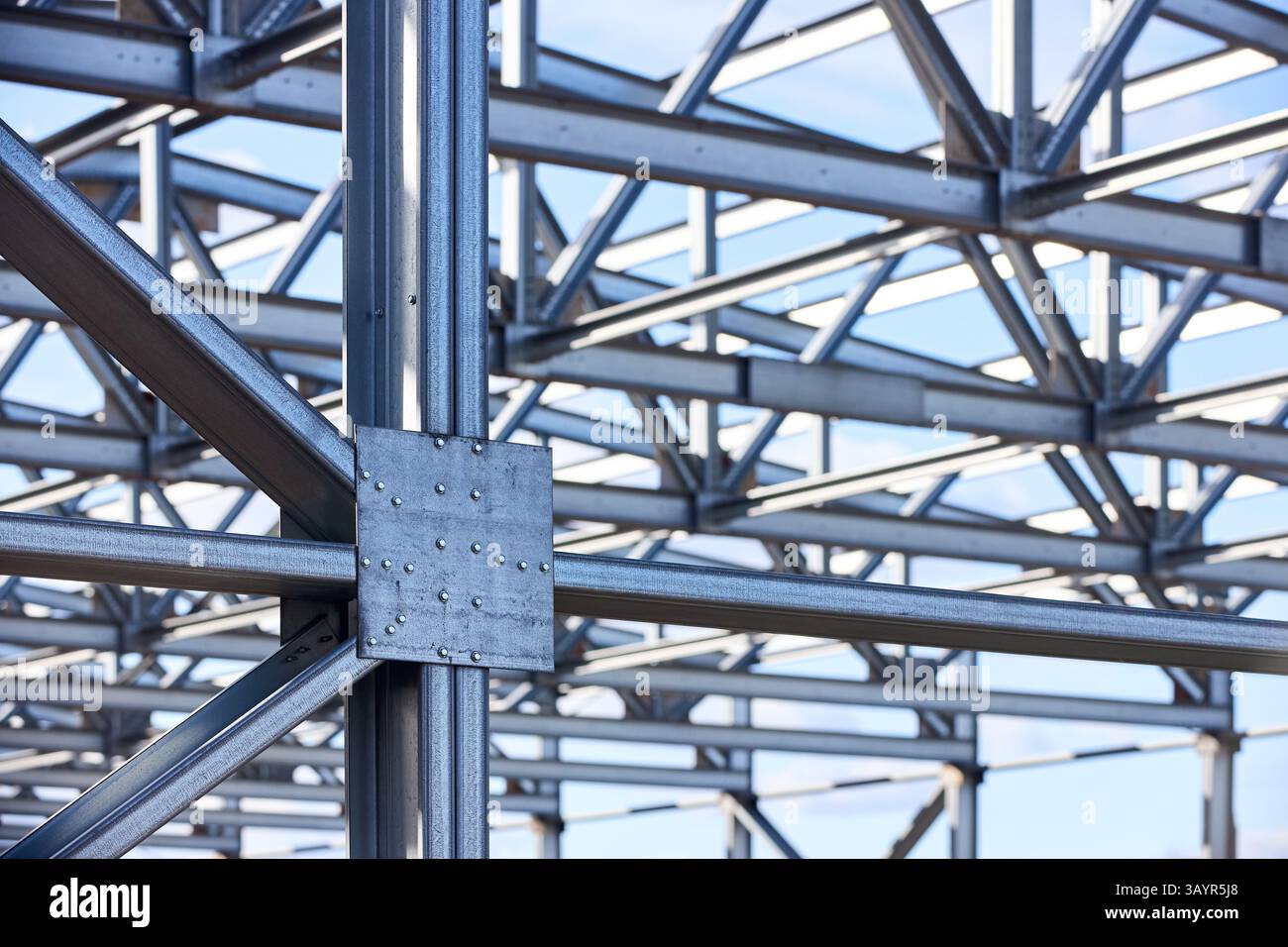 Metal construction texture pattern. Urban geometrical interlacing of ...