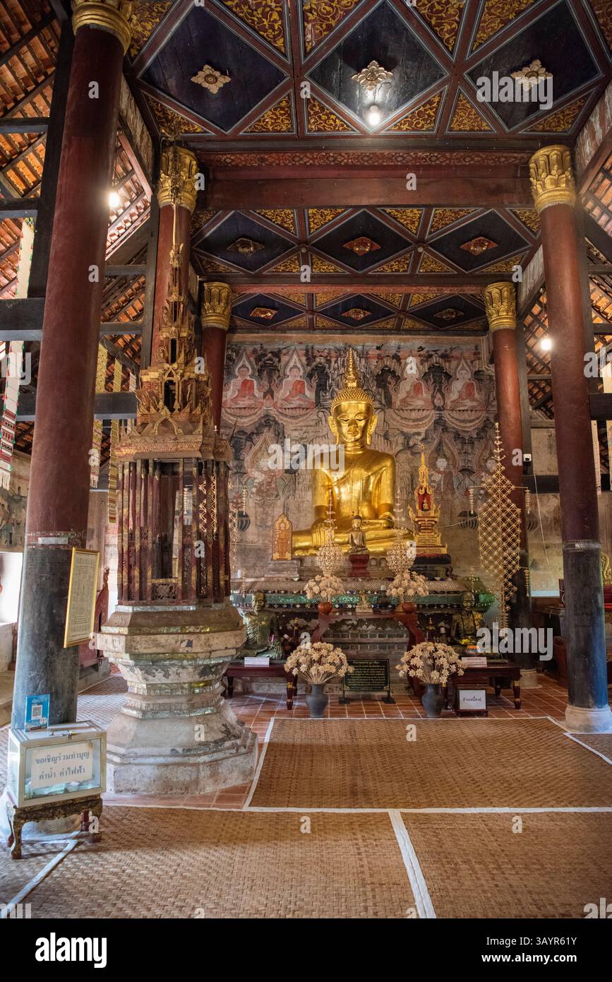 Inside the Wat Nong Bua Museum in Wang Pha Village in Province of Nan in North Thailand ...