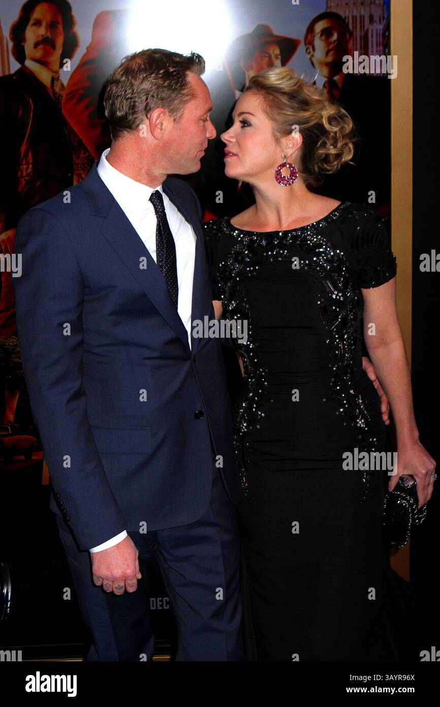 Martyn LeNoble and Christina Applegate at the premiere of 'Anchorman 2 ...
