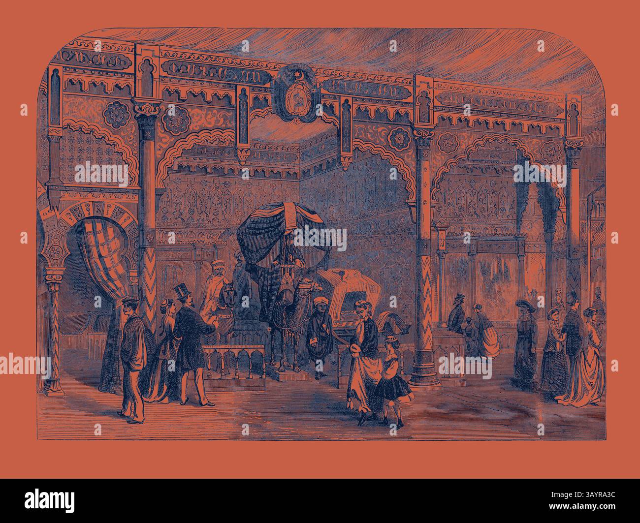 A grand interior scene showcasing ornate architecture and lavish ...