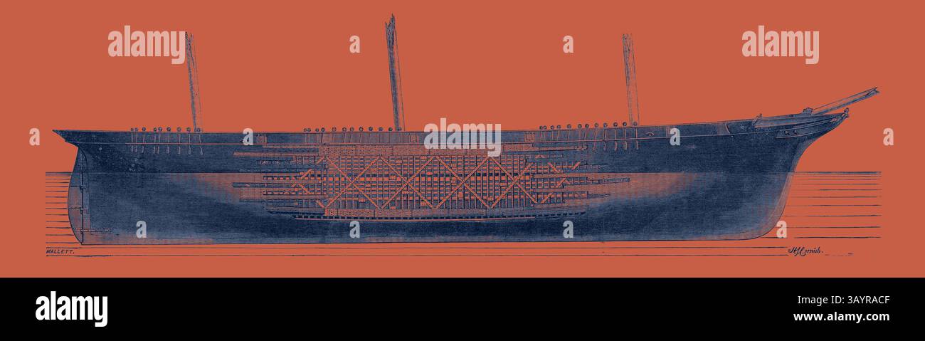 A detailed illustration of a large ship, showcasing its intricate ...