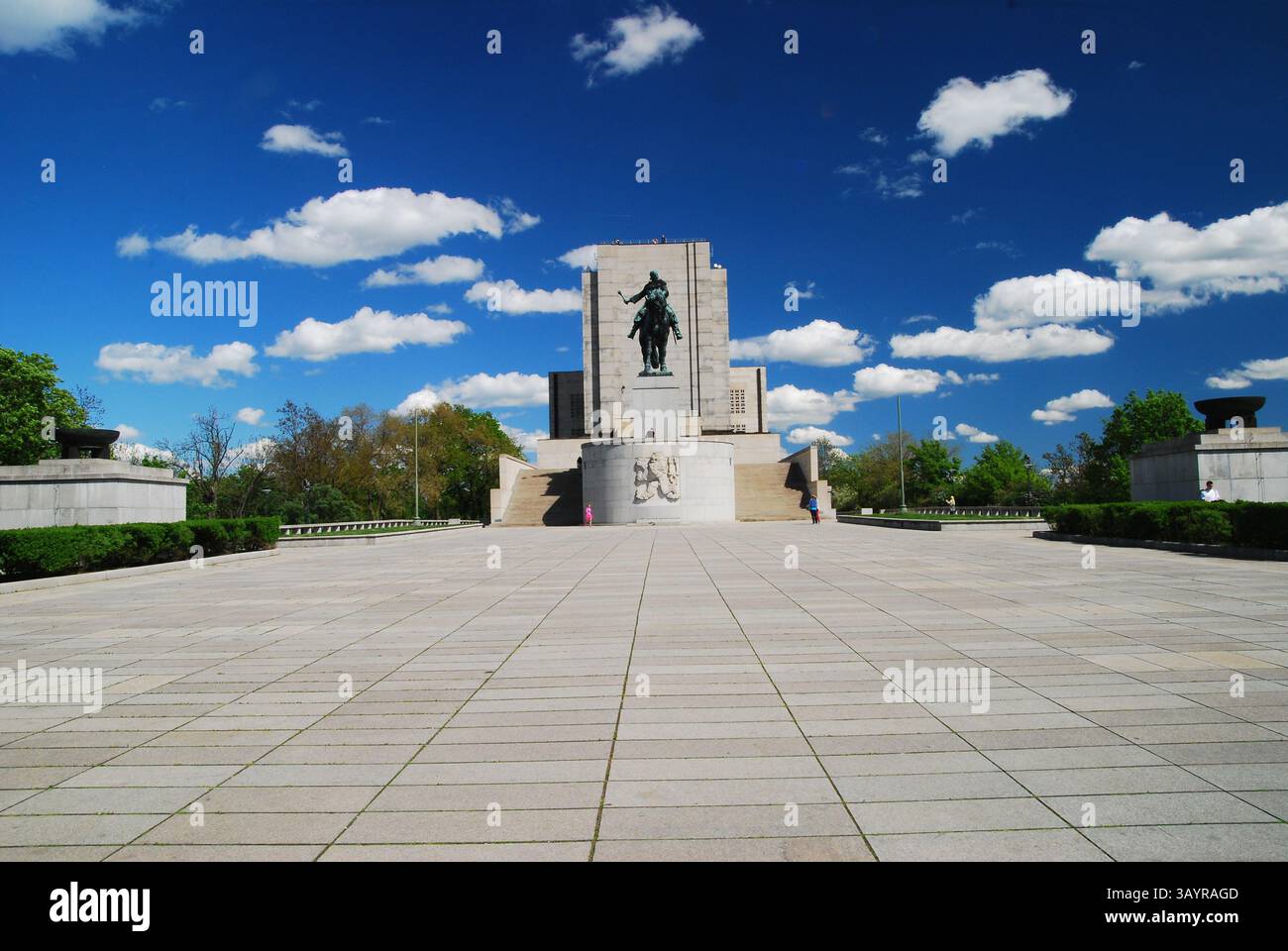 The Jan Zizka statue at the Vitkov National Memorial in Prague, Czech ...