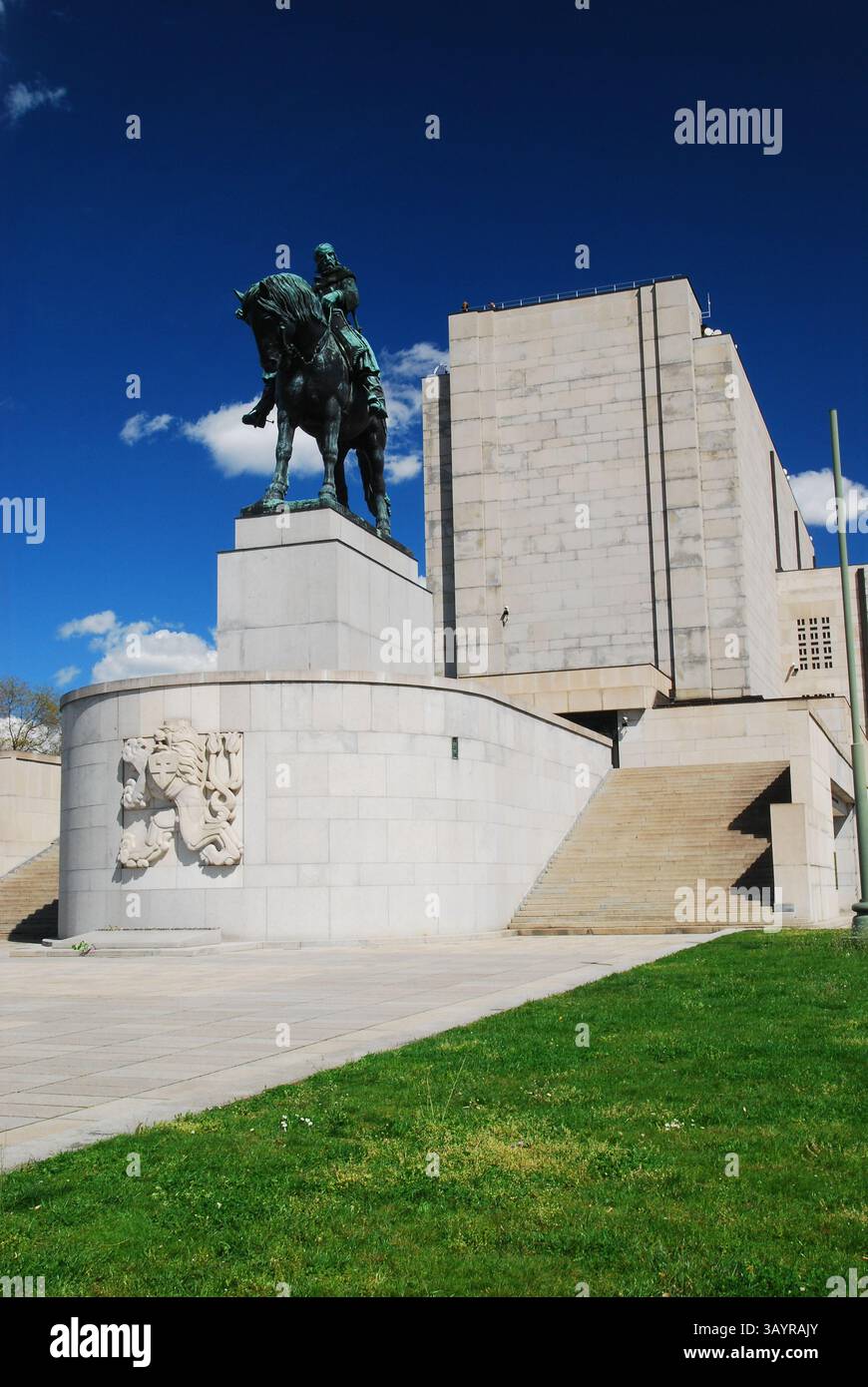 The Jan Zizka statue at the Vitkov National Memorial in Prague, Czech ...