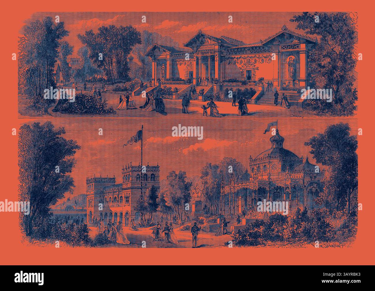 Elegant architectural structures surrounded hi-res stock photography ...