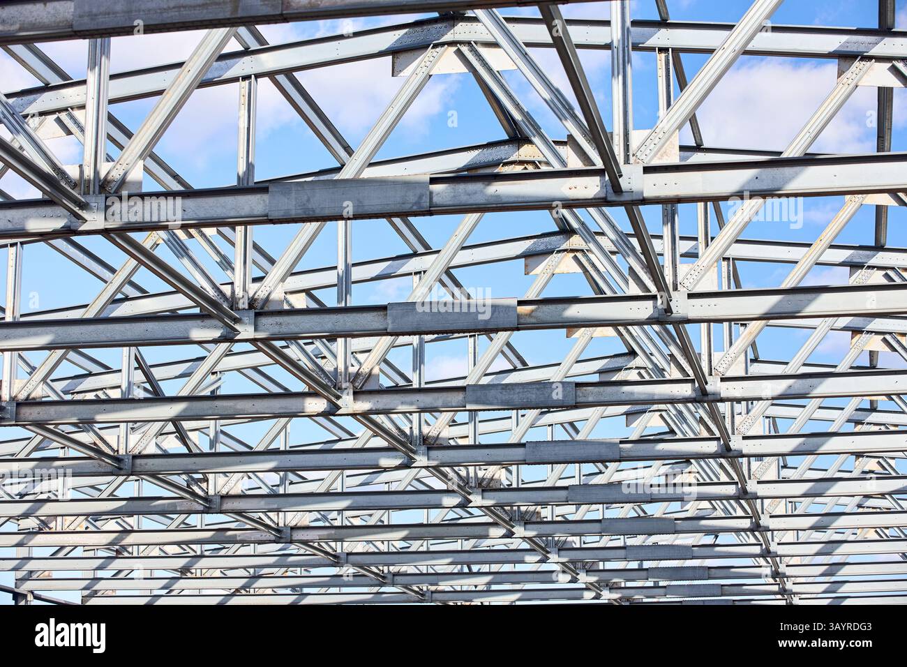 Metal construction texture pattern. Urban geometrical interlacing of ...