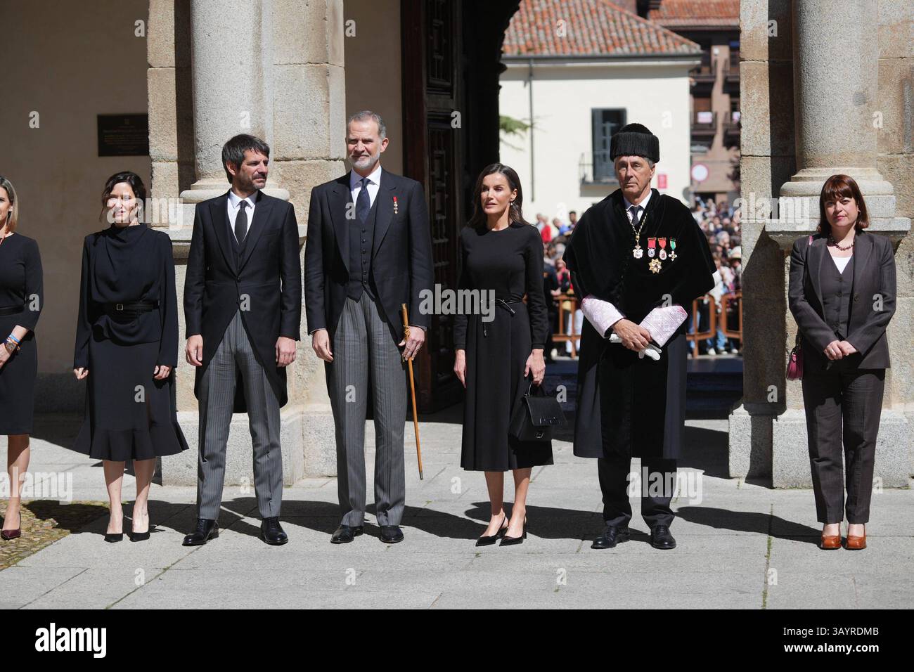 Spanish King Felipe VI and Queen Letizia with Isabel Diaz Ayuso and ...