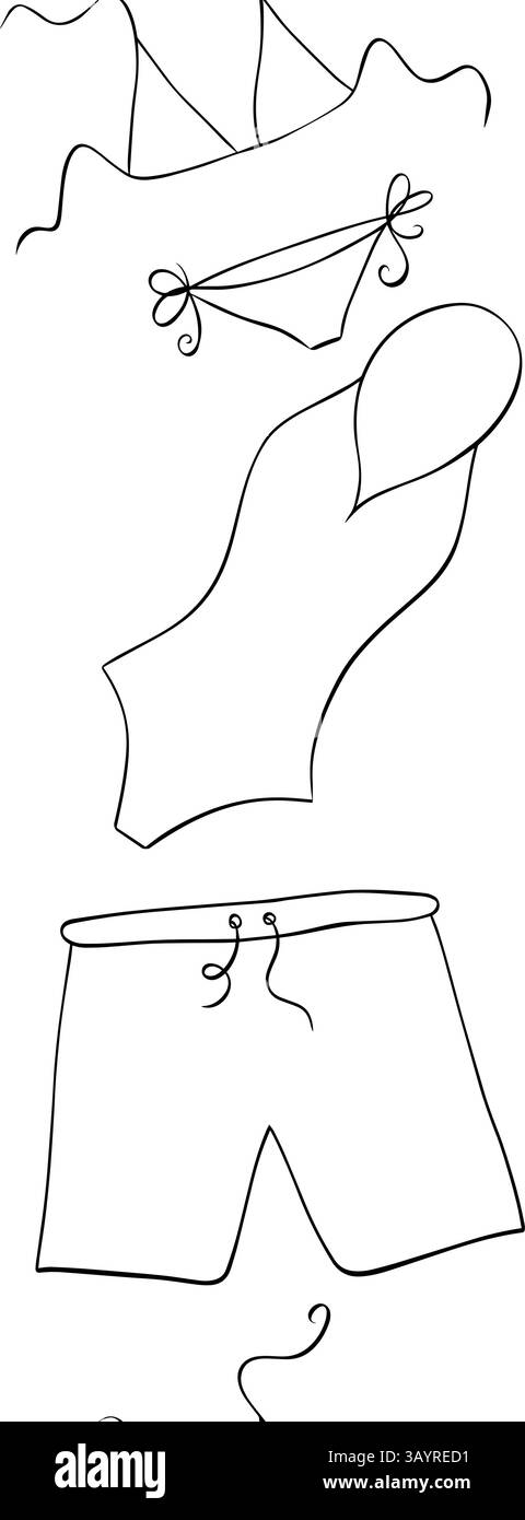 Seamless vector vertical border Black and White Stock Photos & Images ...