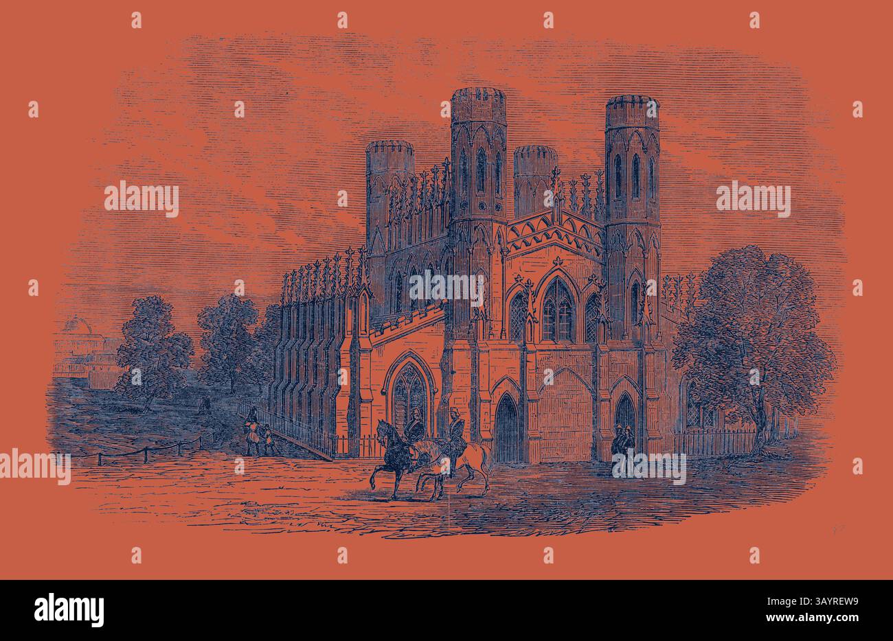 Medieval building features tall towers hi-res stock photography and ...