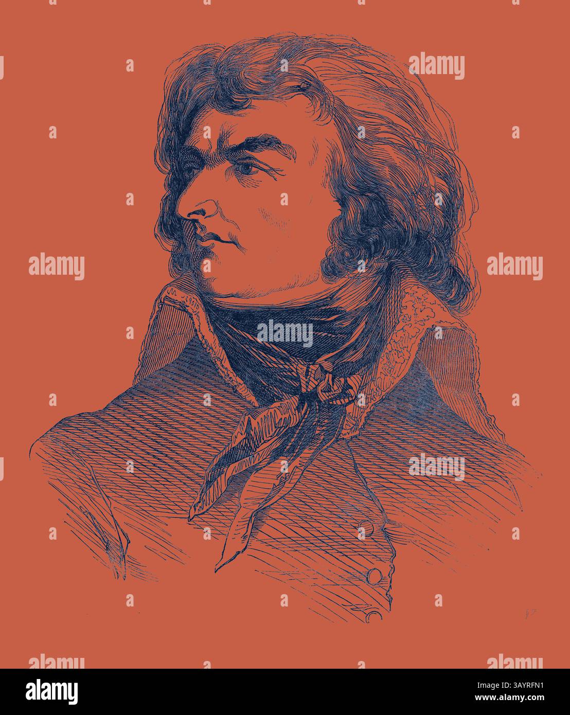 A detailed illustration of a historical figure, showcasing their ...