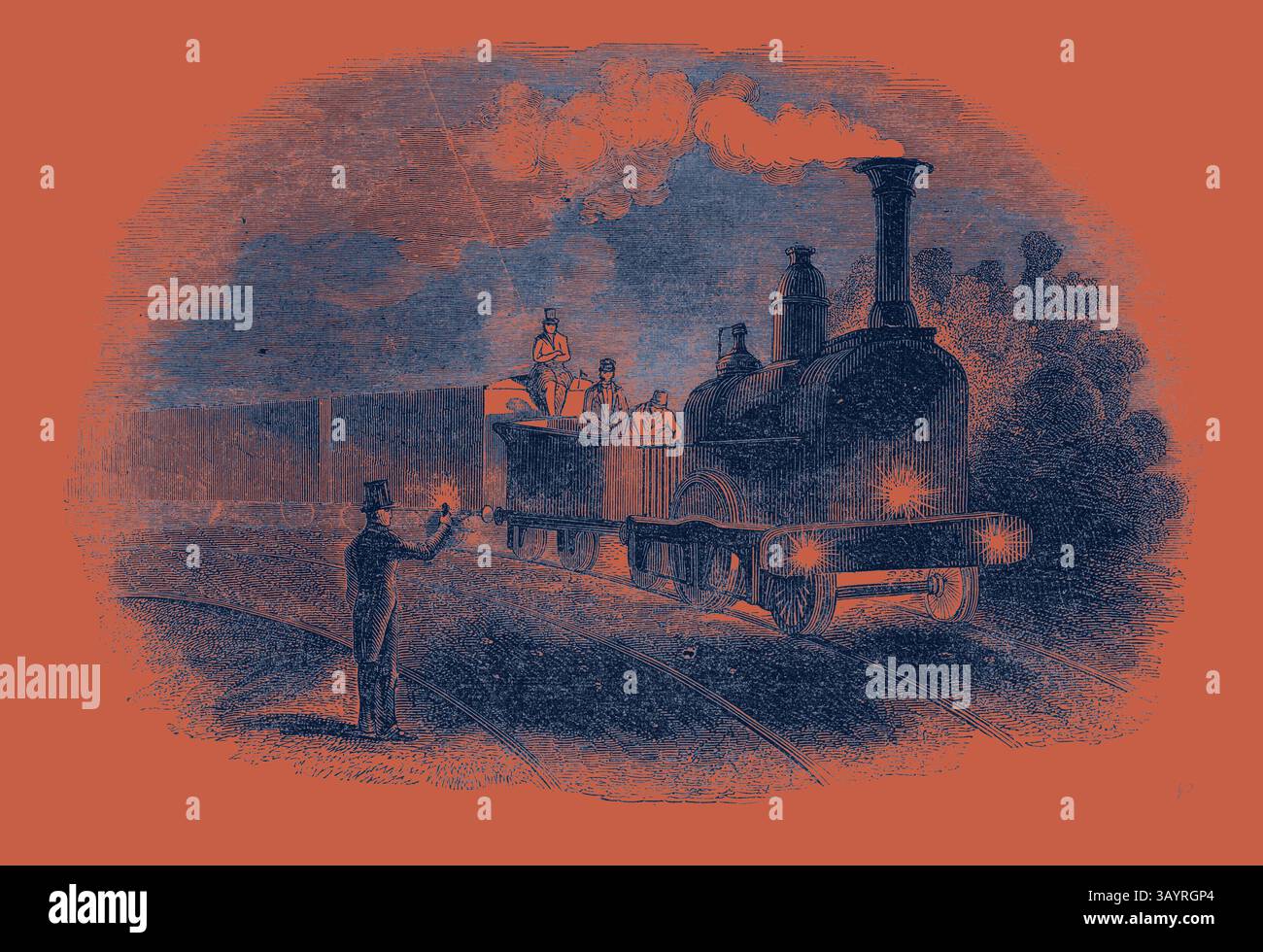 A steam locomotive chugs along the tracks as passengers enjoy the ...