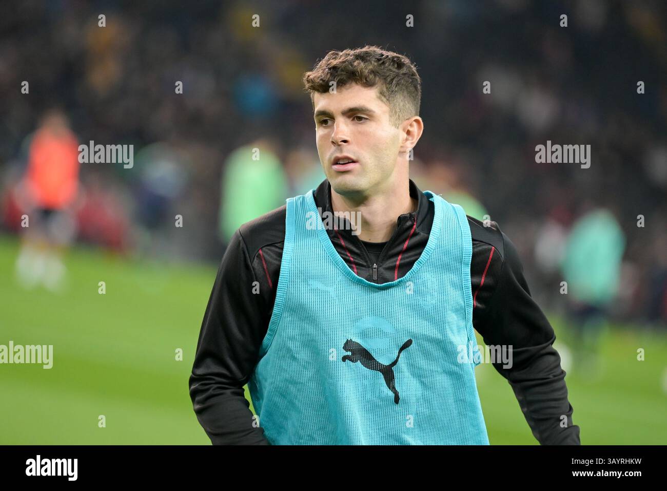 Udine, Italy. 23rd Apr, 2025. Milan's Christian Pulisic portrait during ...