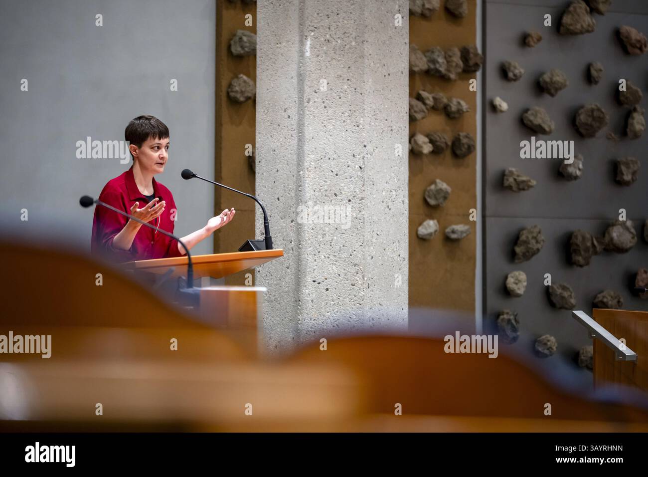 DEN HAAG - NSC's Agnes Joseph during a debate in the plenary hall of ...