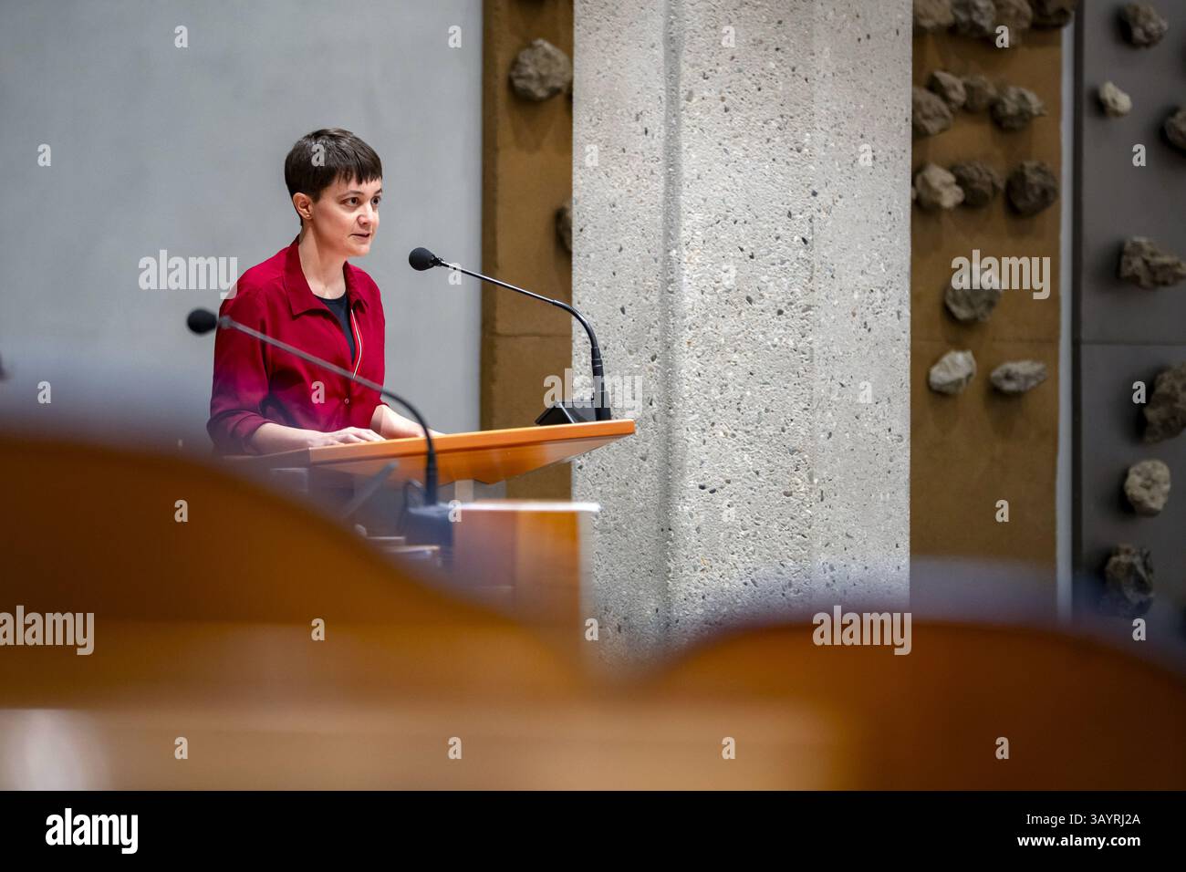 DEN HAAG - NSC's Agnes Joseph during a debate in the plenary hall of ...