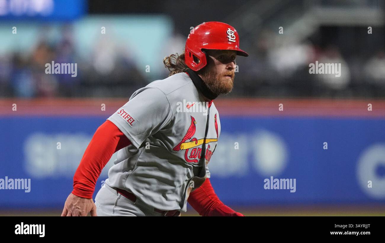 St. Louis Cardinals' Brendan Donovan (33) runs to home plate to score ...