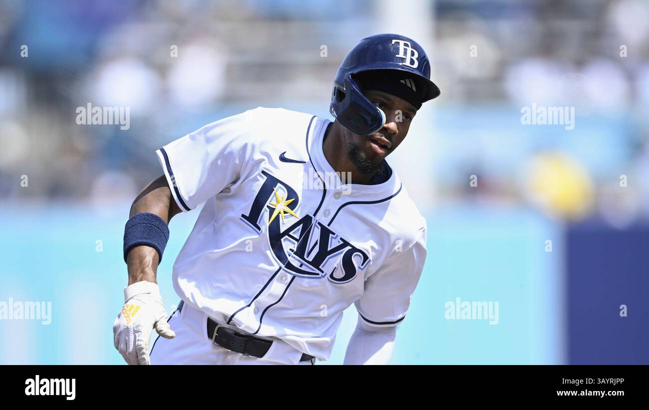 Tampa Bay Rays' Chandler Simpson runs during the sixth inning of a ...