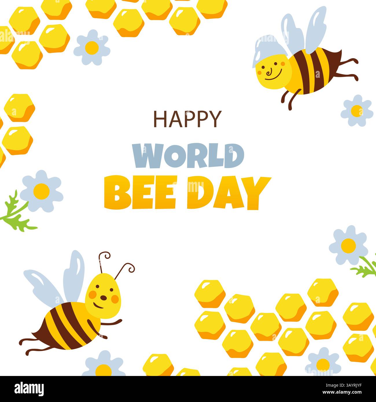 World bee day vector template. Vector Stock Vector Image & Art - Alamy