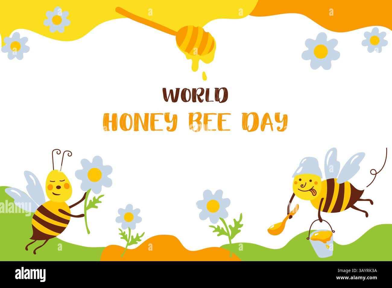 World bee day vector template. Vector Stock Vector Image & Art - Alamy