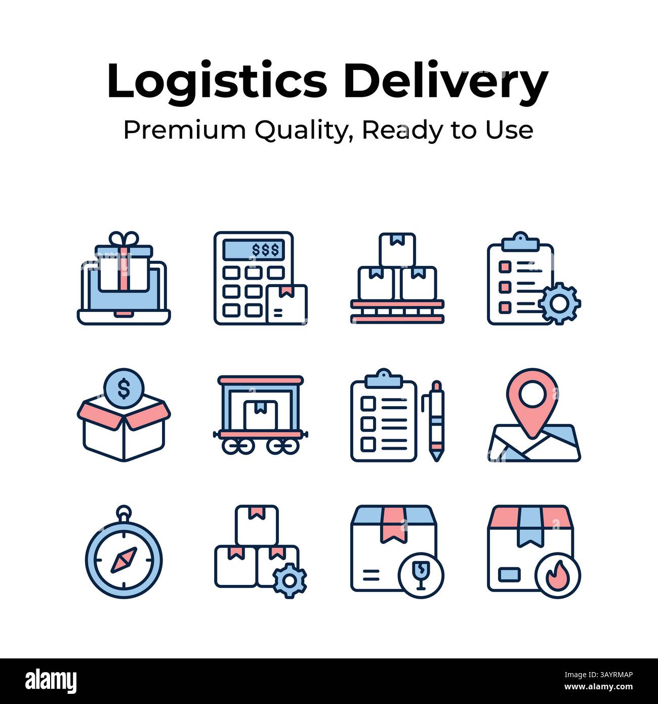 Have a look at this unique logistic and delivery icons, ready for ...