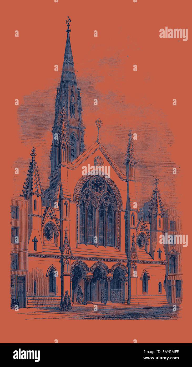 A grand, intricately designed church featuring a prominent steeple ...