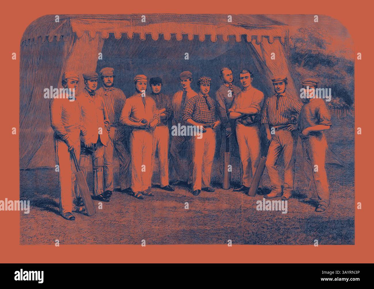 Group of ten cricketers hi-res stock photography and images - Alamy