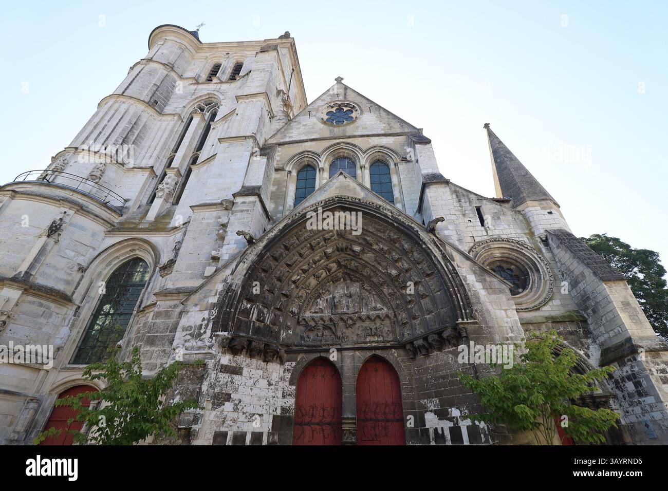 Saint Etienne Church, Romanesque church, exterior view, city of ...