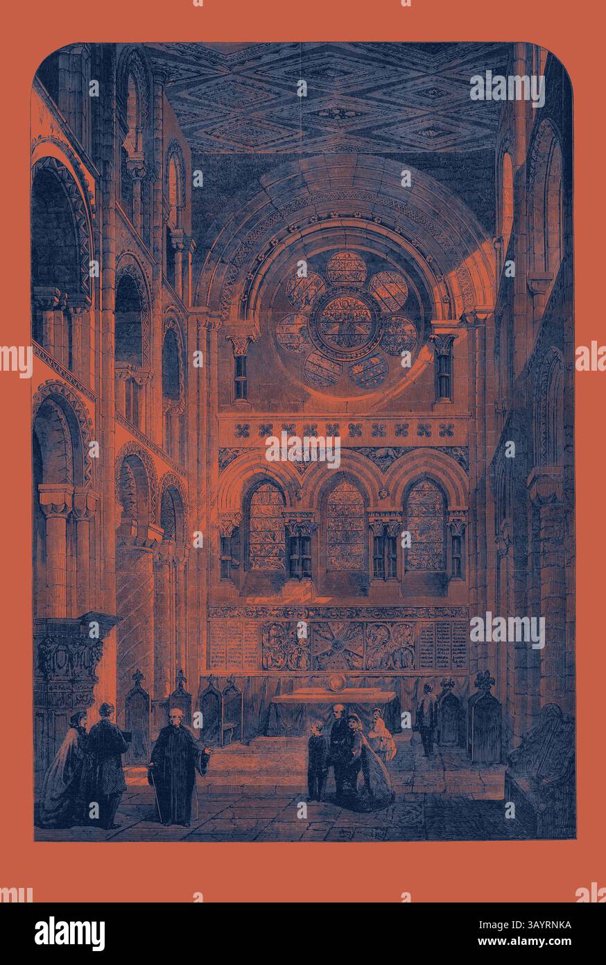 A grand interior of a historical building, showcasing intricate ...