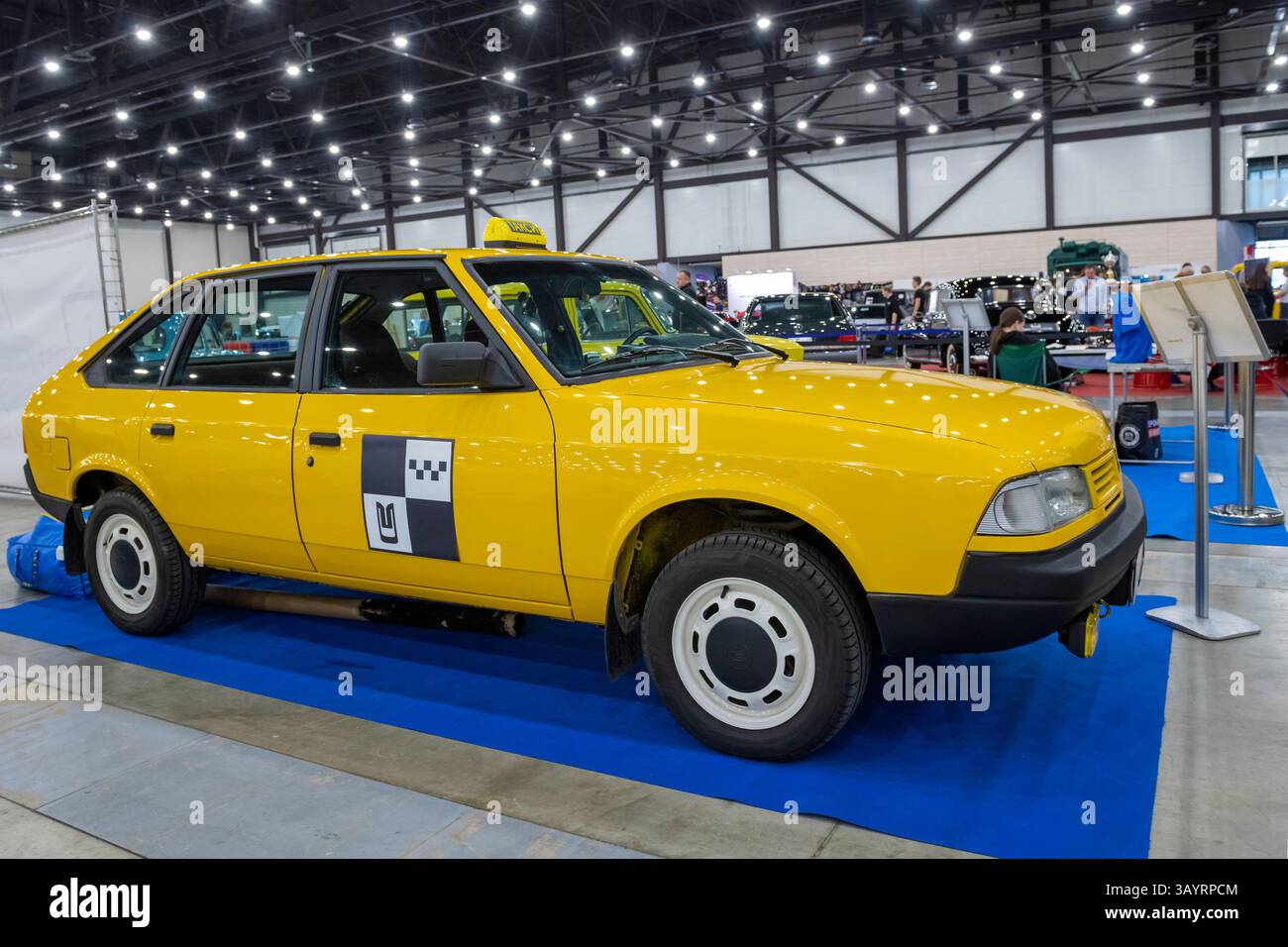 SAINT PETERSBURG, RUSSIA - APRIL 11, 2025: Russian car Moskvich ...