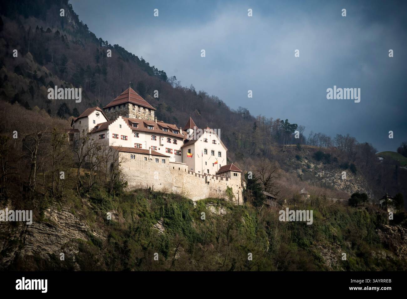 Vaduz castle sitting above the capital of Liechtenstein Stock Photo - Alamy