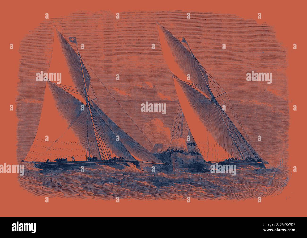 Two elegant sailing vessels hi-res stock photography and images - Alamy