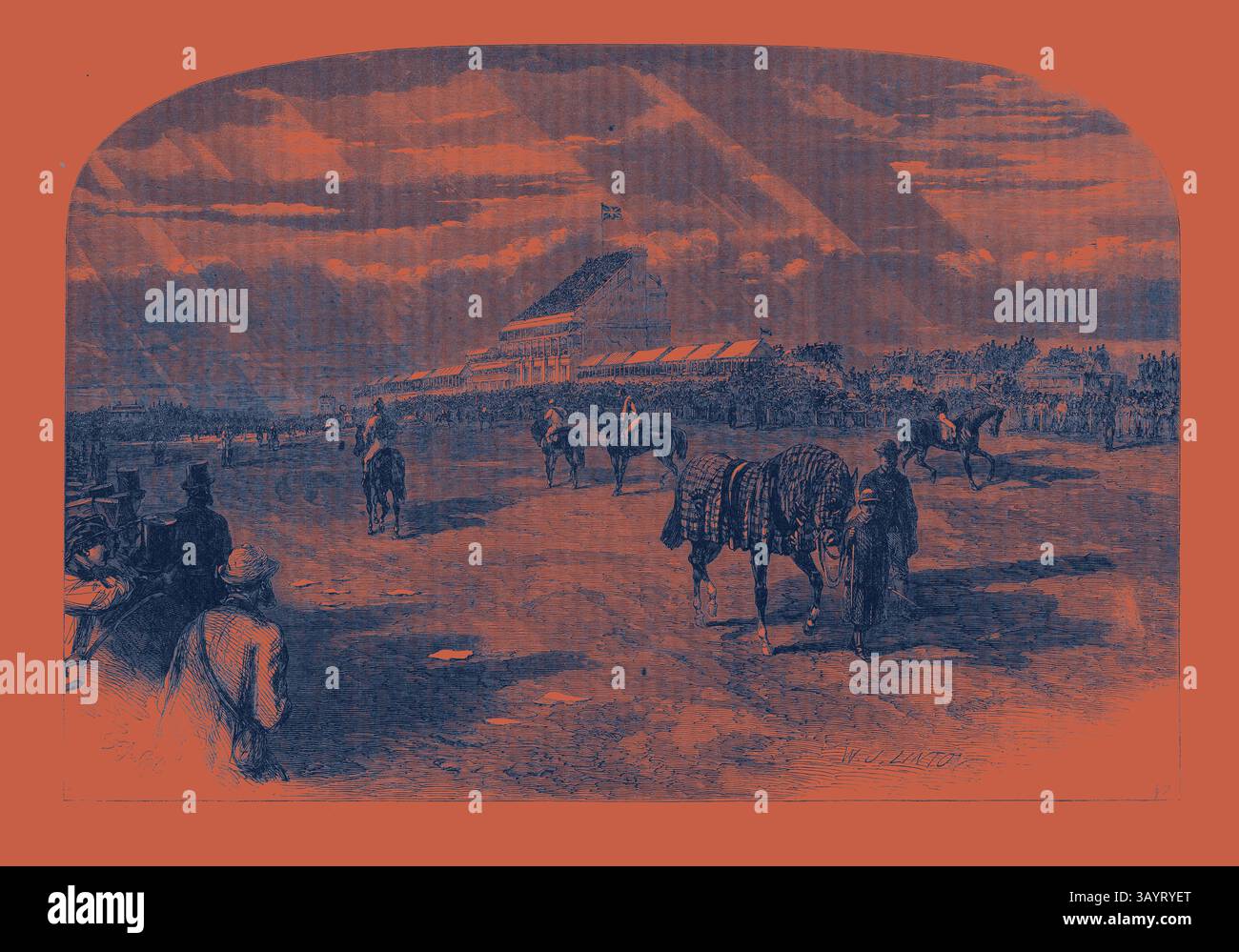 Bustling racecourse scene features hi-res stock photography and images ...