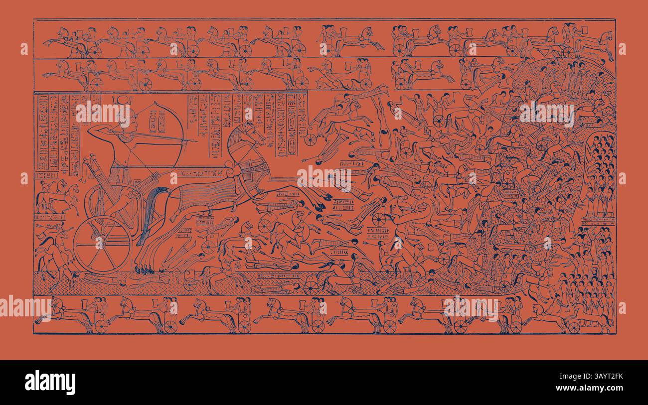 An intricate depiction of a chariot race, showcasing a series of ...