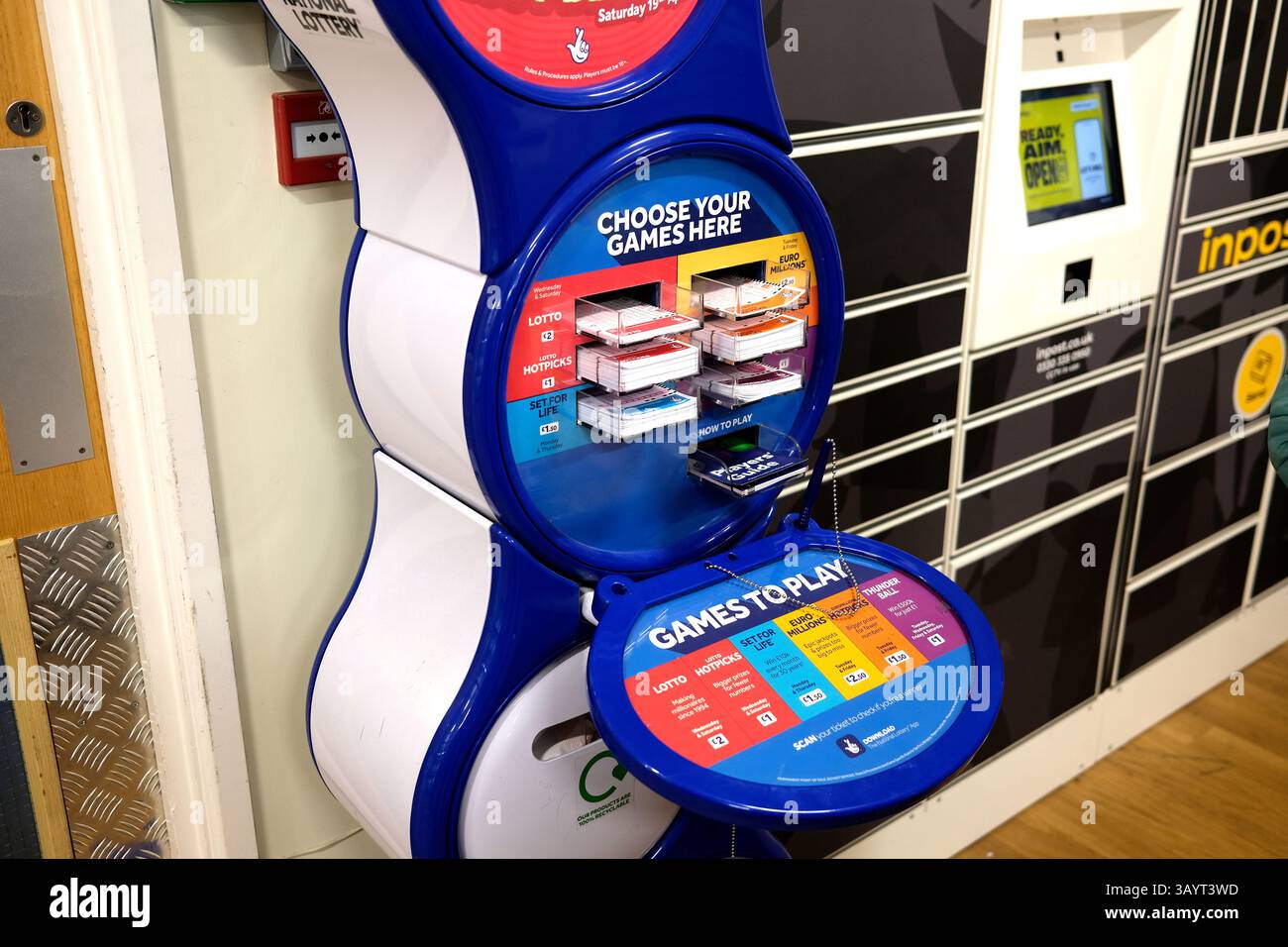 national lottery booth ,wh smith stationers, hailsham town, east sussex ...