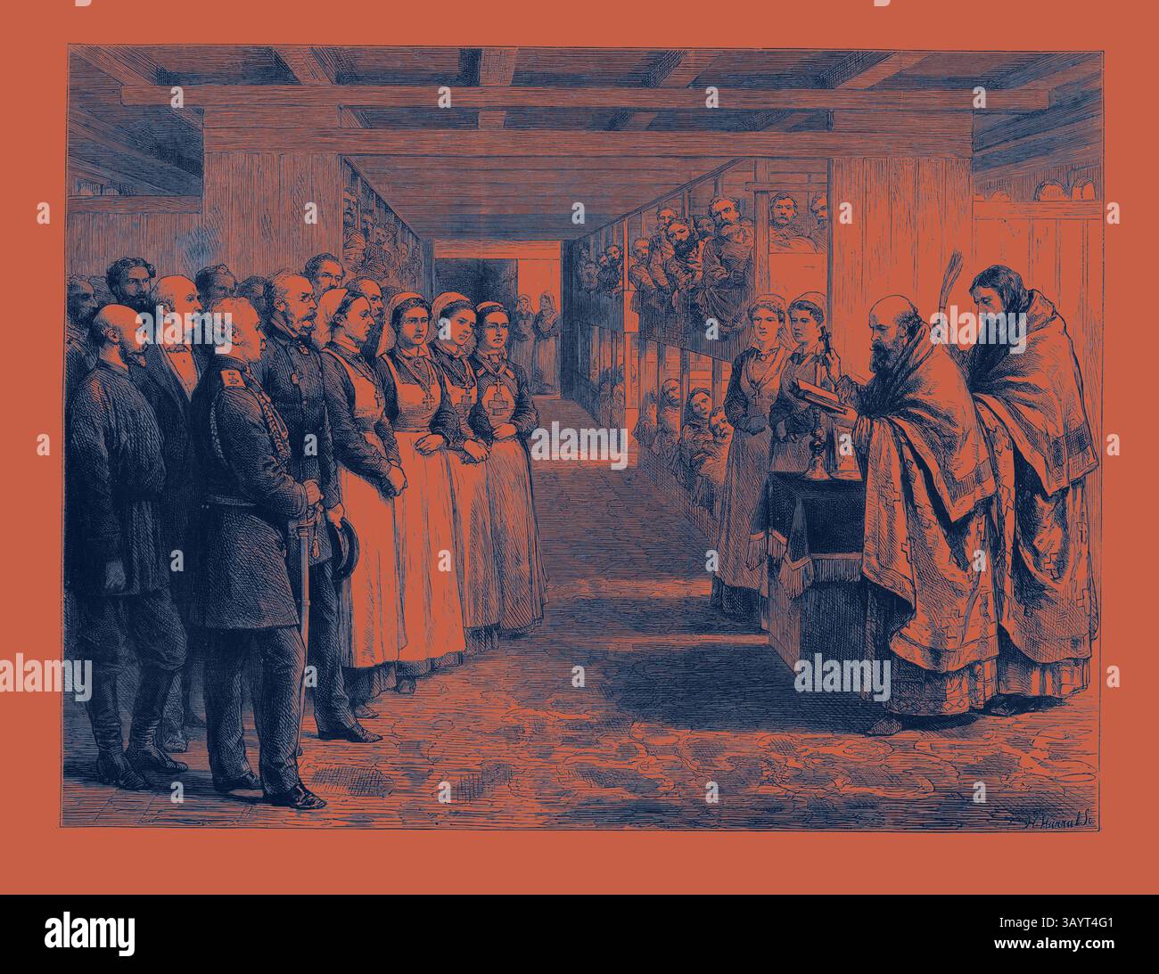 Group of historical figures in formal attire hi-res stock photography ...
