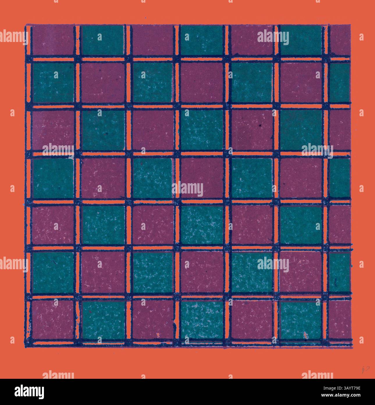 A vibrant grid pattern featuring alternating squares in green and ...