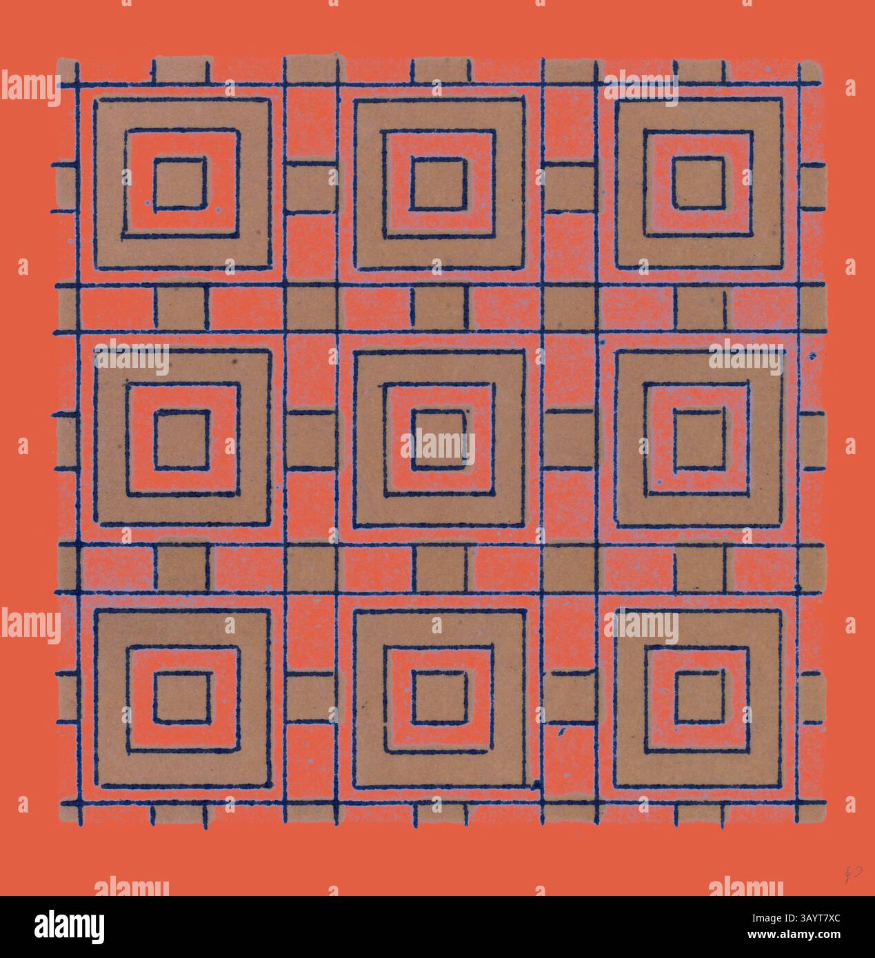 Interlocking squares in shades of orange hi-res stock photography and ...