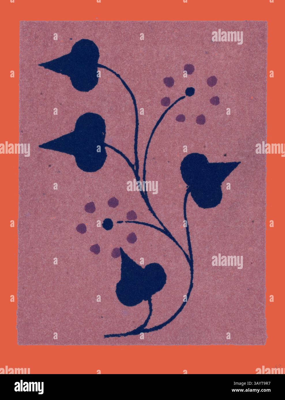 A whimsical floral design featuring stylized blooms and flowing vines ...