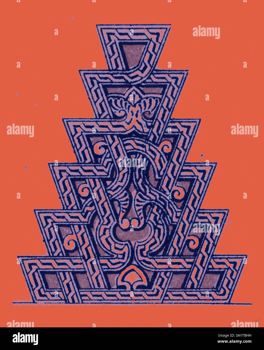 A geometric design composed of intricate, interwoven patterns that ...