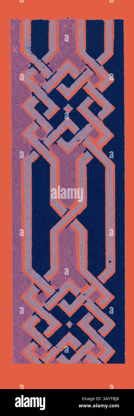 A striking geometric pattern featuring interlocking shapes and ...